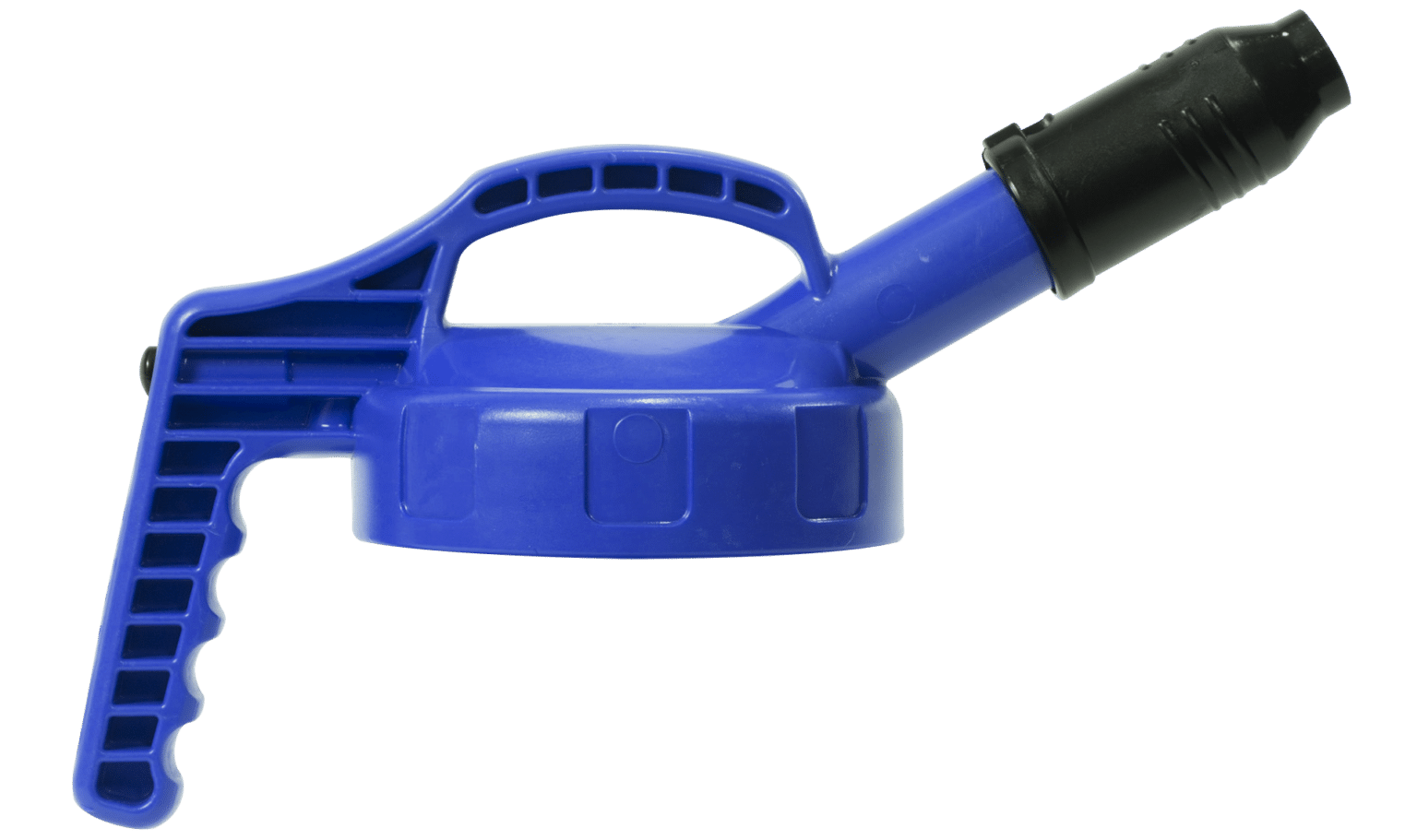 Item # LEX-SSBL, Xpel® Stumpy Spout Lid - Blue On Lubrication Engineers