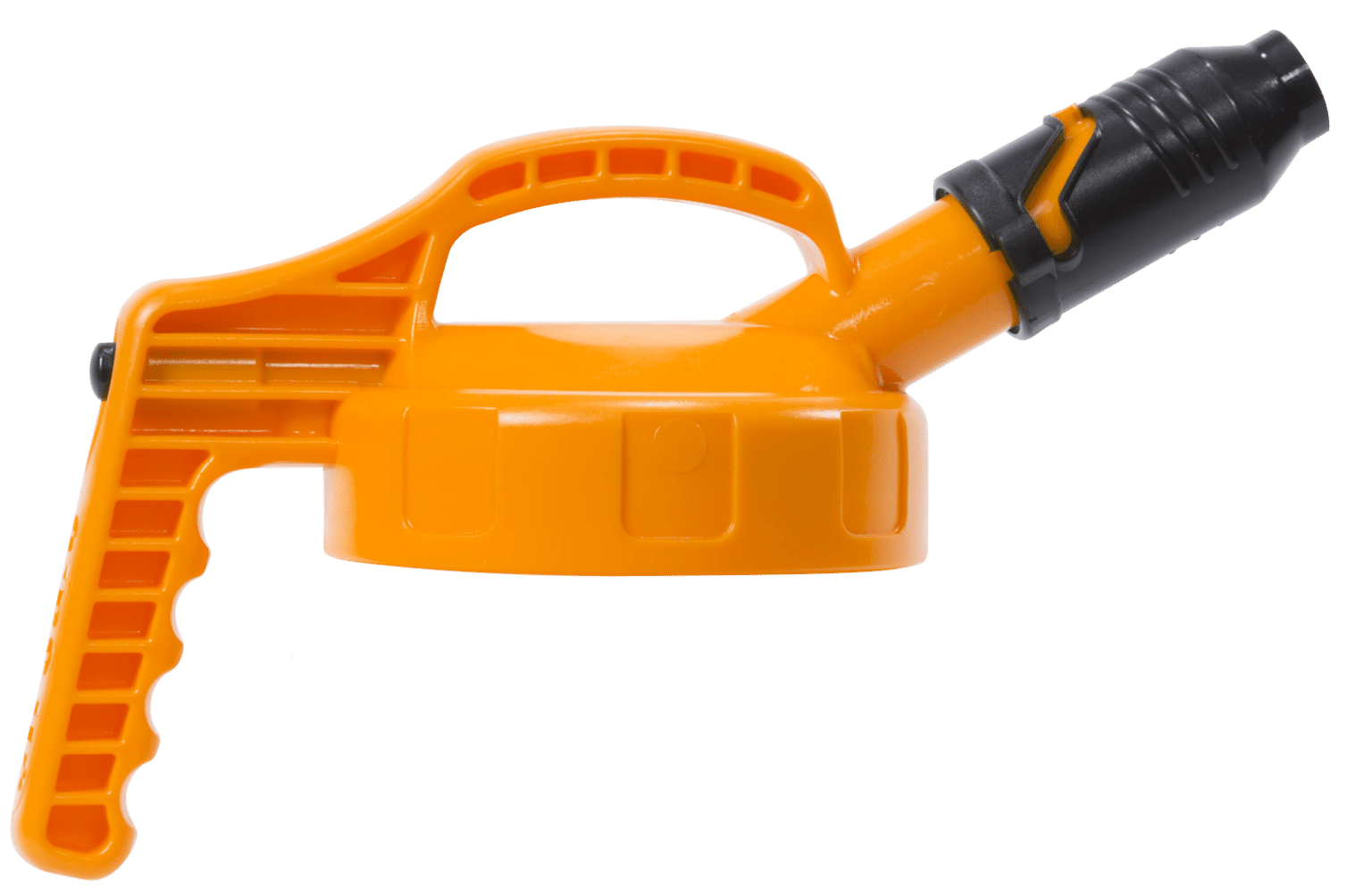 Item # LEX-SSOA, Xpel® Stumpy Spout Lid - Orange On Lubrication Engineers